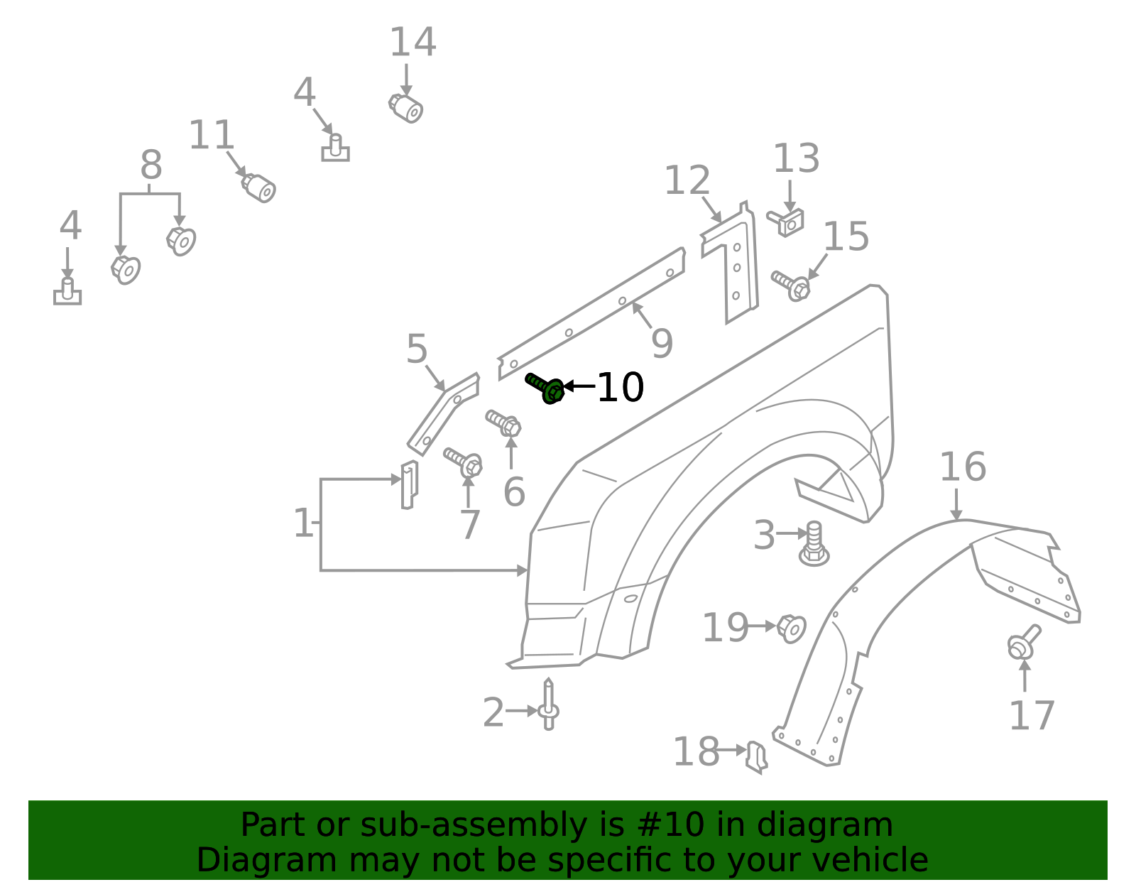 2017-2025 Ford Center Bracket Bolt -W714786-S439 | TascaParts.com
