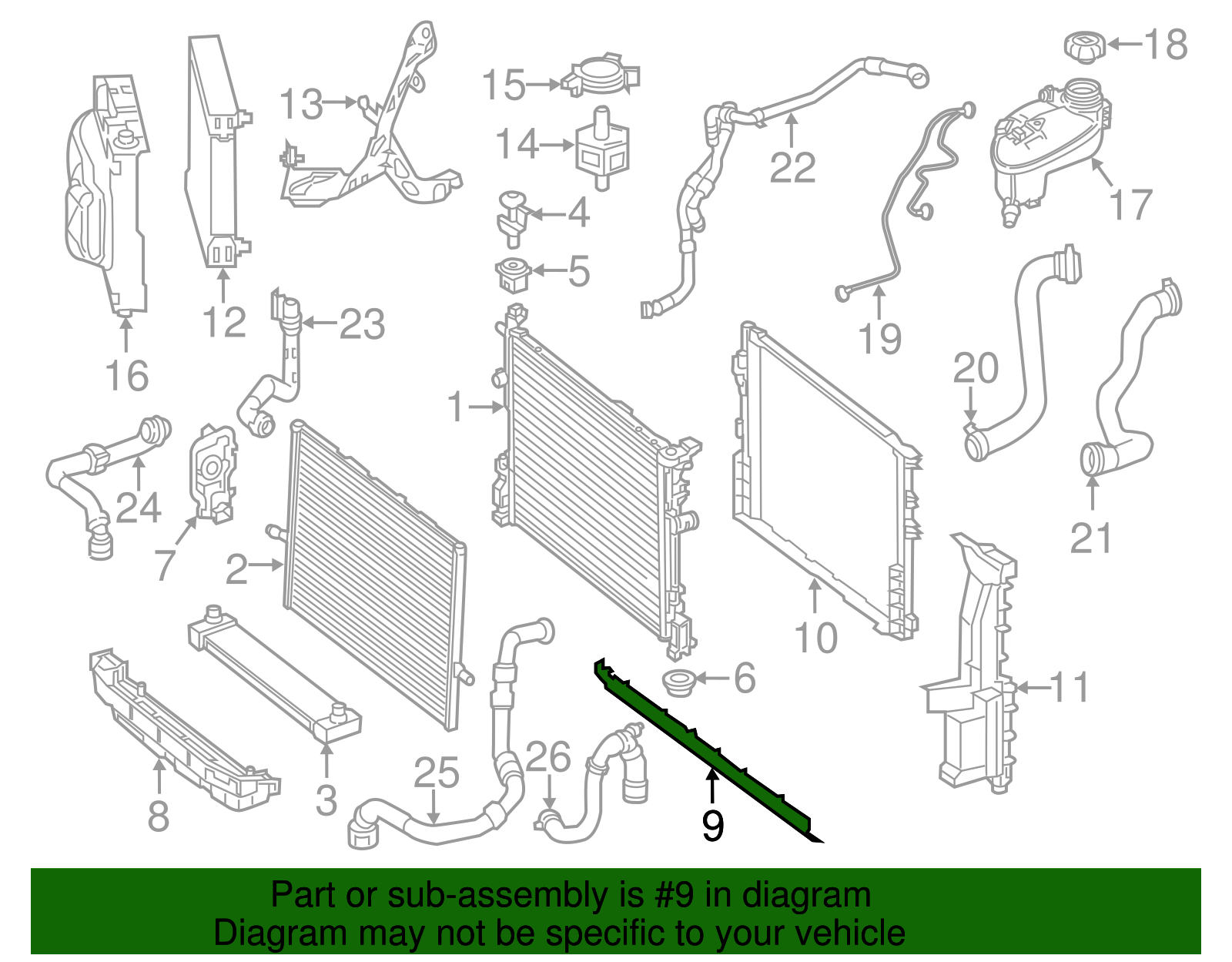 176-505-08-30 - Lower Duct 2015-2020 Mercedes-Benz | Mercedes-Benz ...