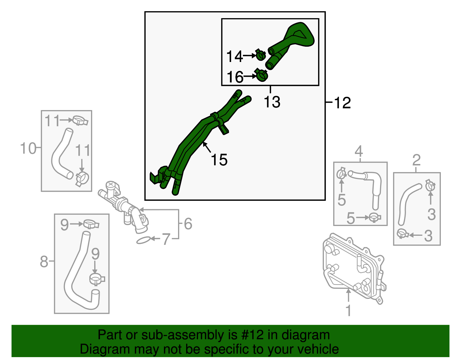 97540-C5800 - Hose & Tube Assembly 2016-2018 Kia Sorento | Kia.Parts Store