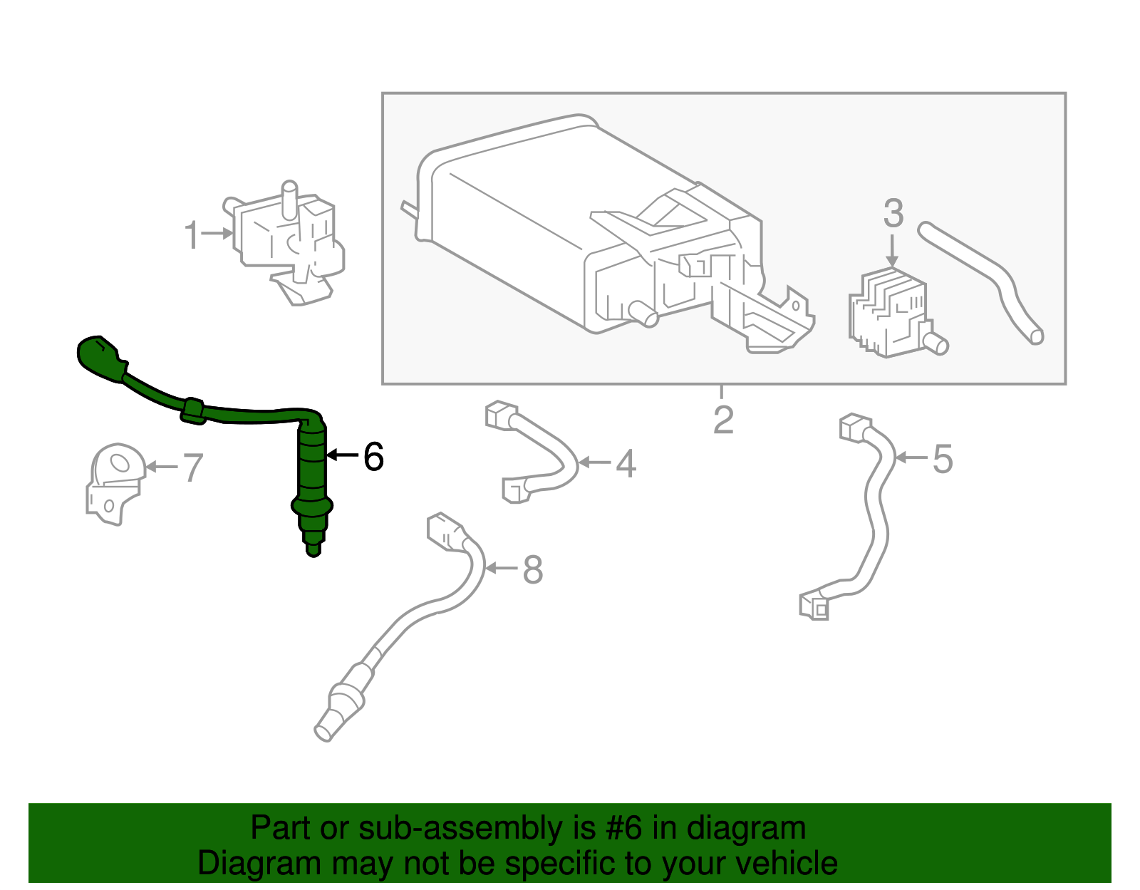 Genuine Toyota Oxygen Sensor part# 89467-04130 for 2016-2023 Toyota ...