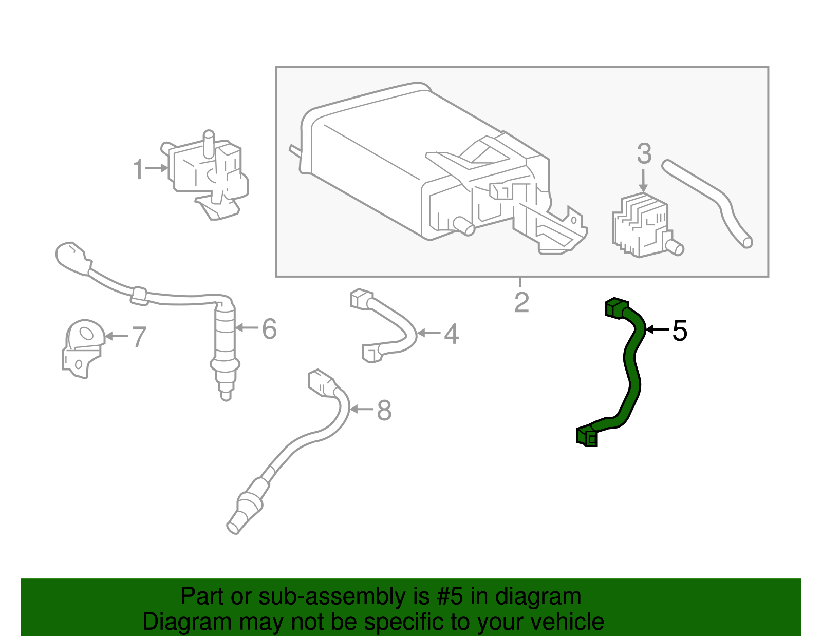 Genuine Toyota Vent Hose part# 77404-04060 for 2018-2023 Toyota Tacoma ...