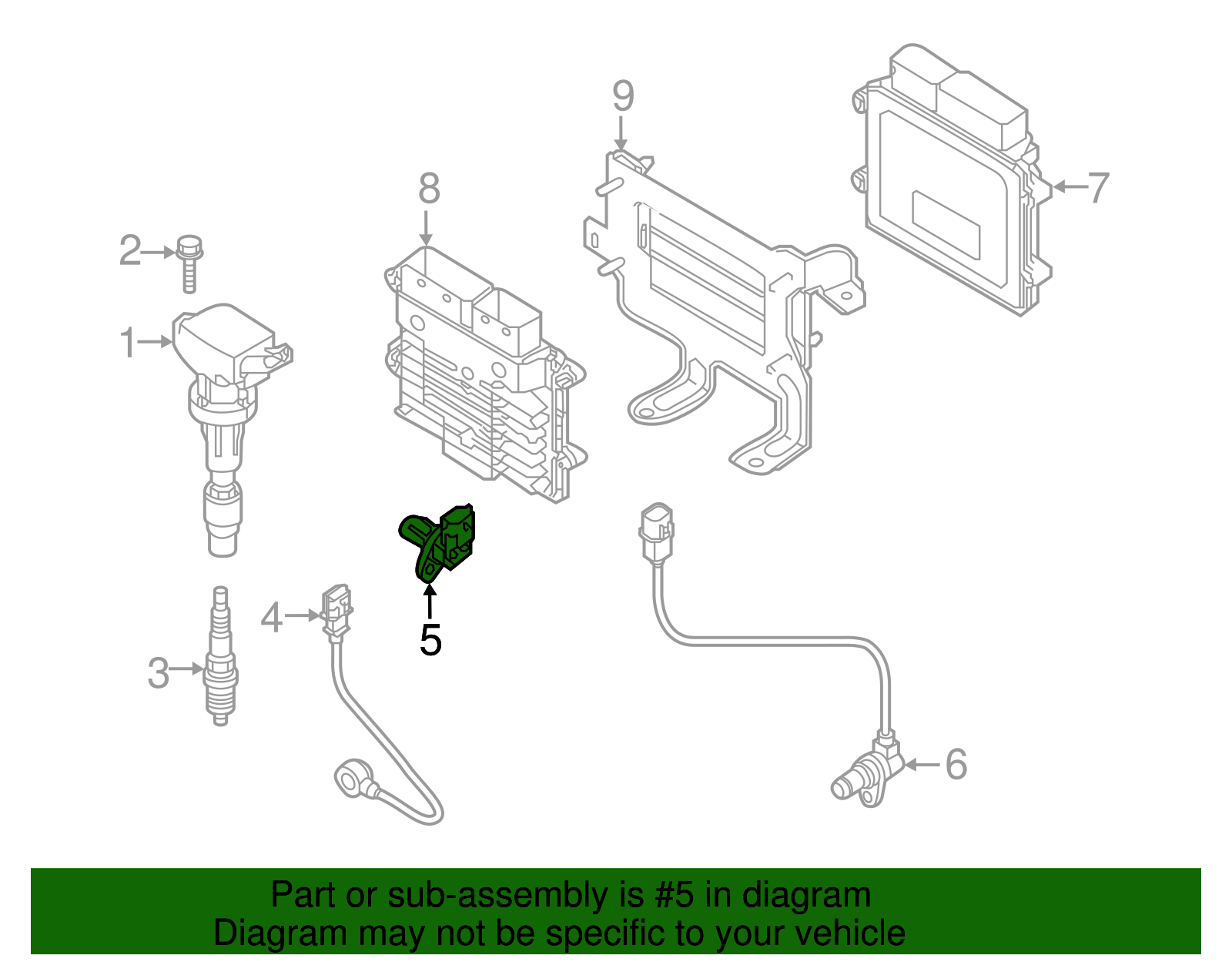 Hyundai - 39350-03070 - Camshaft Position Sensor - 2017-2024 Hyundai ...