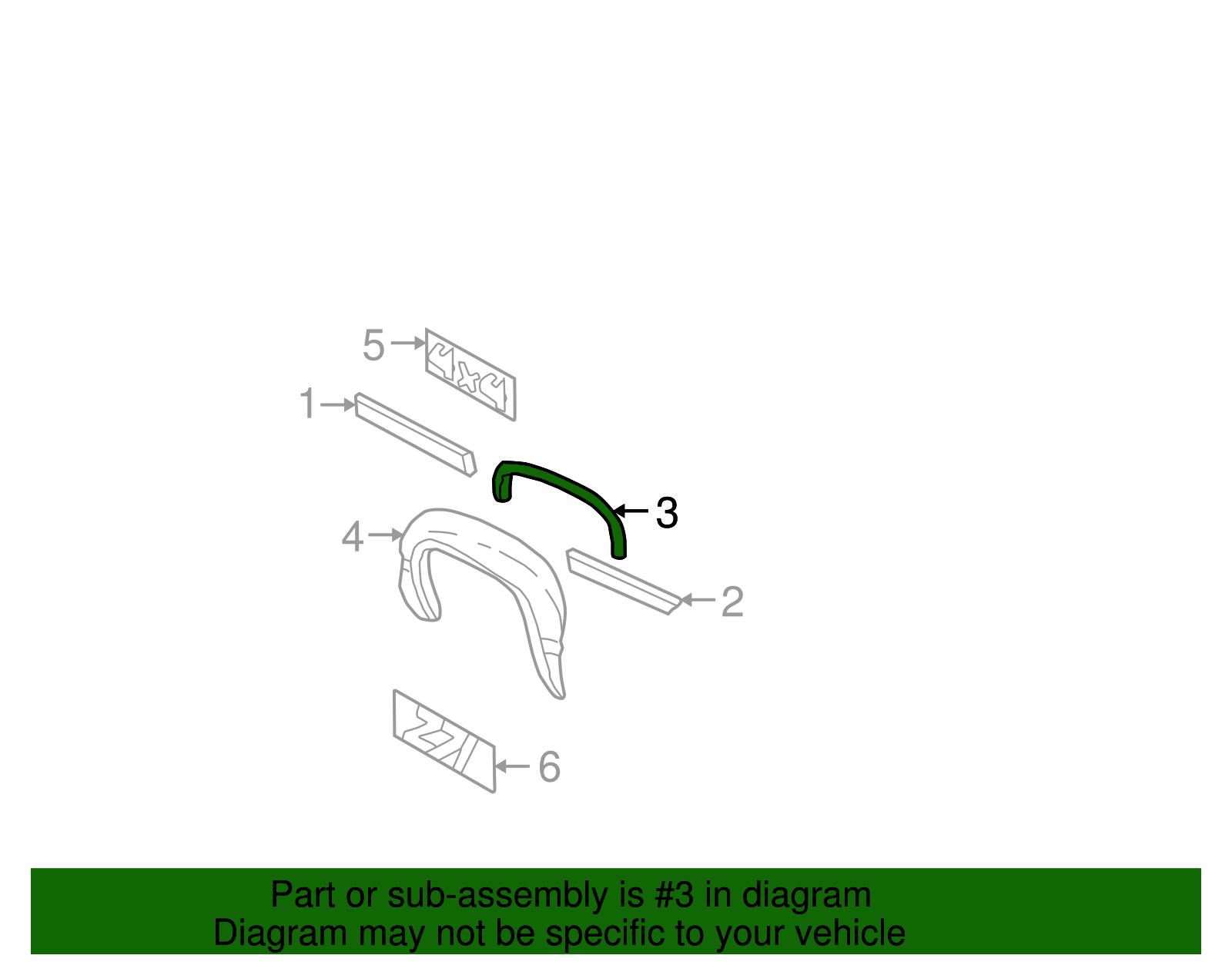 Wheel Opening Molding 15546459 | GM AutoNation Parts