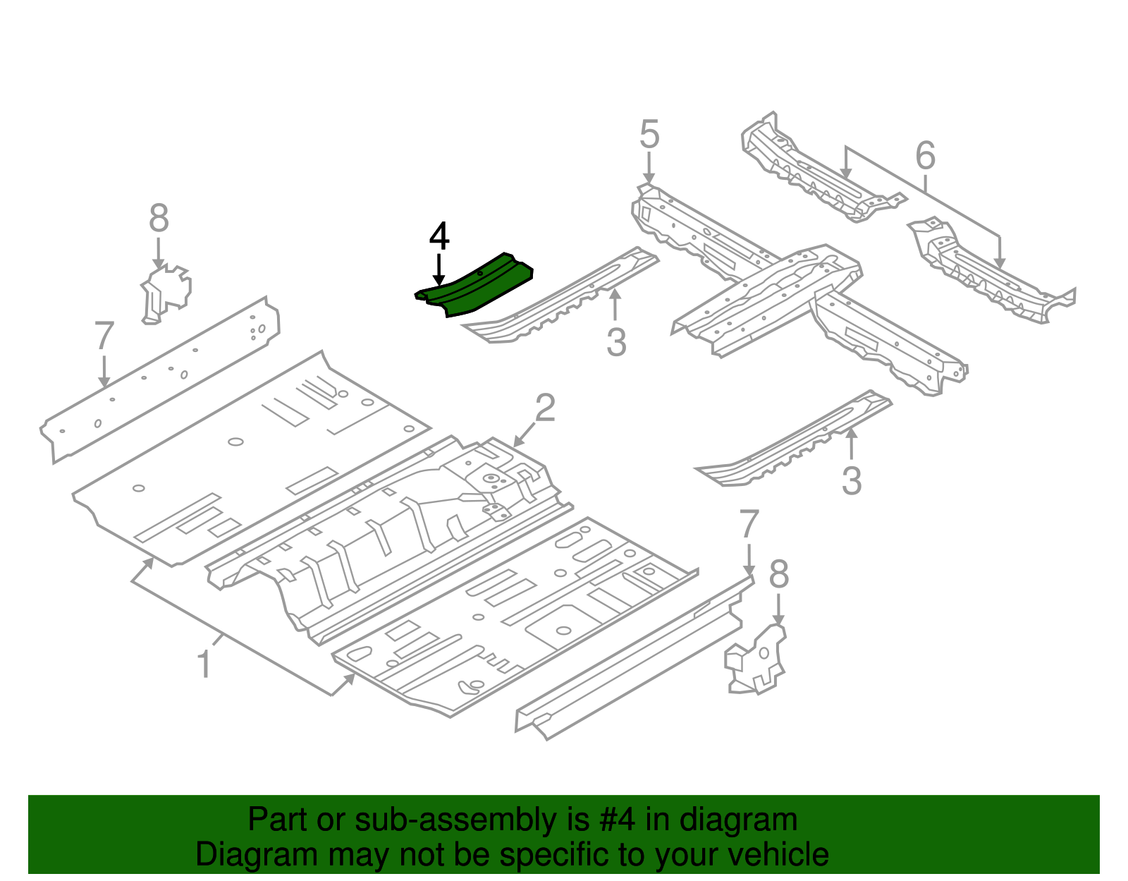 Hyundai - 65216-3X000 - Gusset - 2011-2017 Hyundai | OEM Hyundai Parts ...