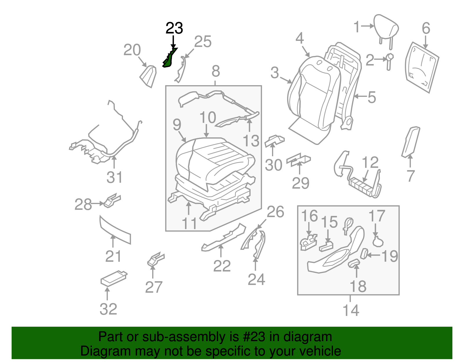 2009-2017 Infiniti Recline Cover 87381-1BA1C | Faulkner Infiniti of ...