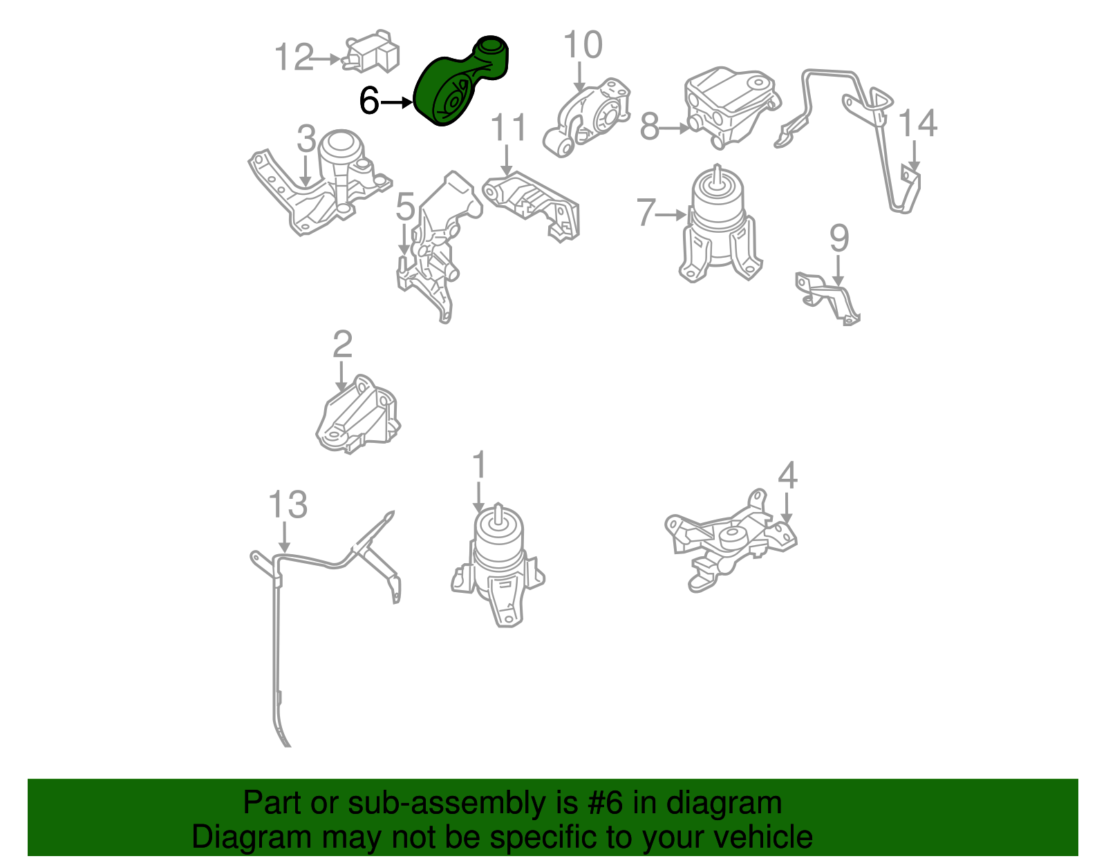 2009-2014 Nissan Torque Rod 11350-JP00B | OEM Parts Online