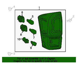 2020-2023 Toyota Tacoma Tail Light (Left, Rear) 81560-04230 | OEM Parts ...