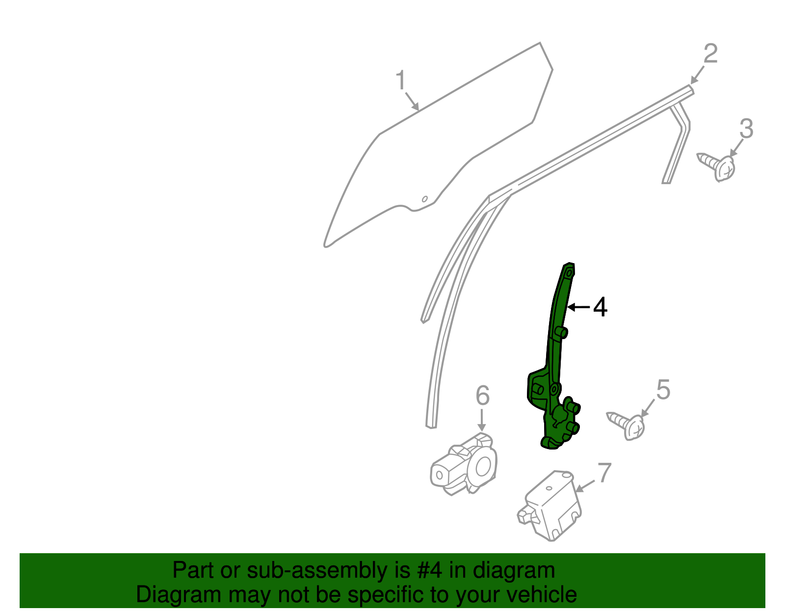 2016-2023 Lincoln | Window Regulator | FA1Z-5827009-C | Walls' Ford Parts