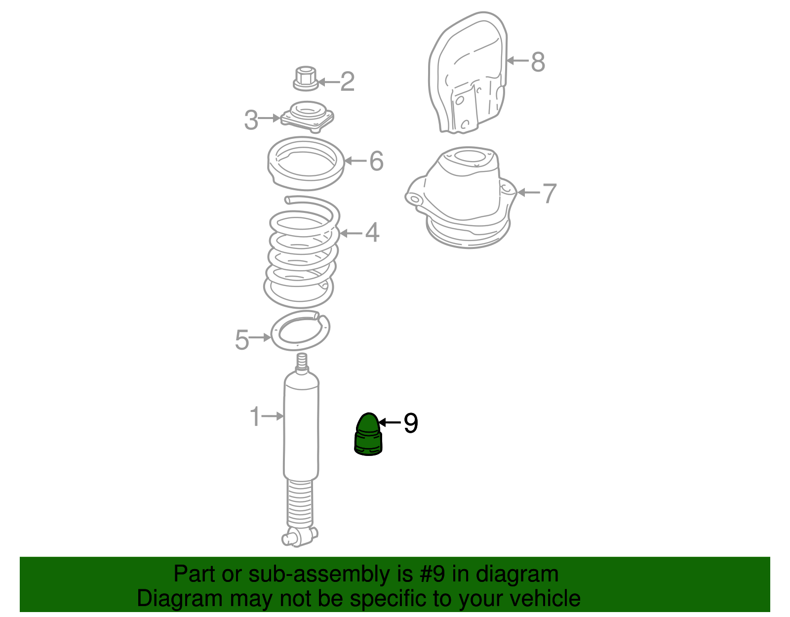 1999-2009 Volvo Stopper 9157115 | TascaParts.com