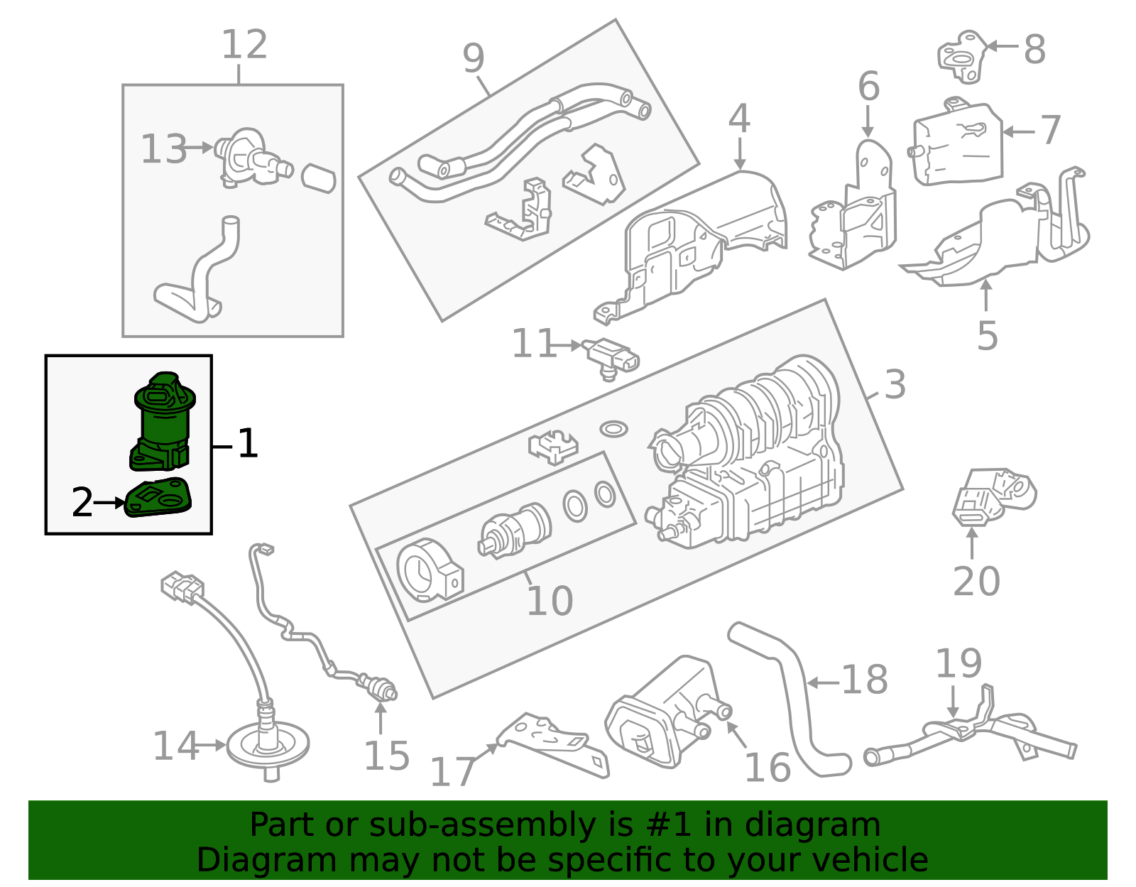2009-2016 Honda | Egr Valve | 18011-RB0-000 | Honda OEM Discount Parts