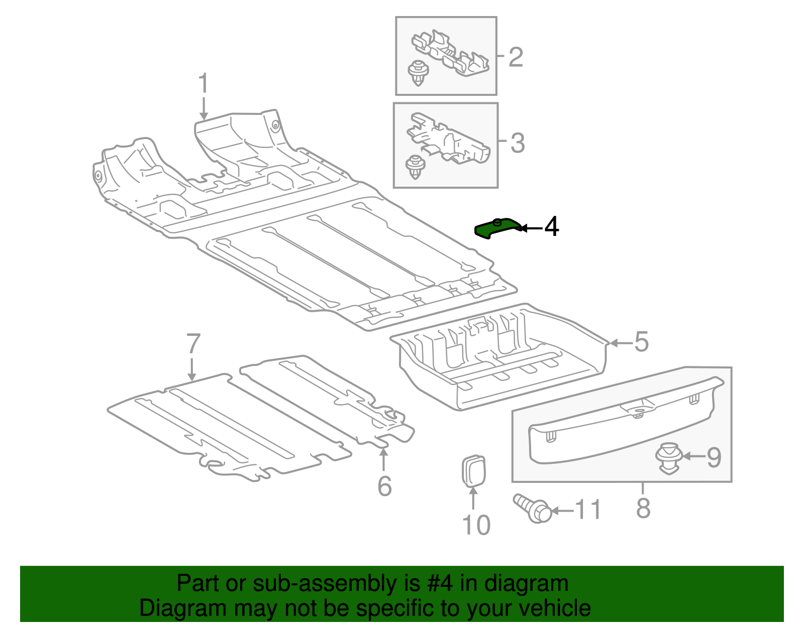 2015-2020 Toyota Sienna Deck Lid Striker 58595-08010-C0 | Toyota Parts ...