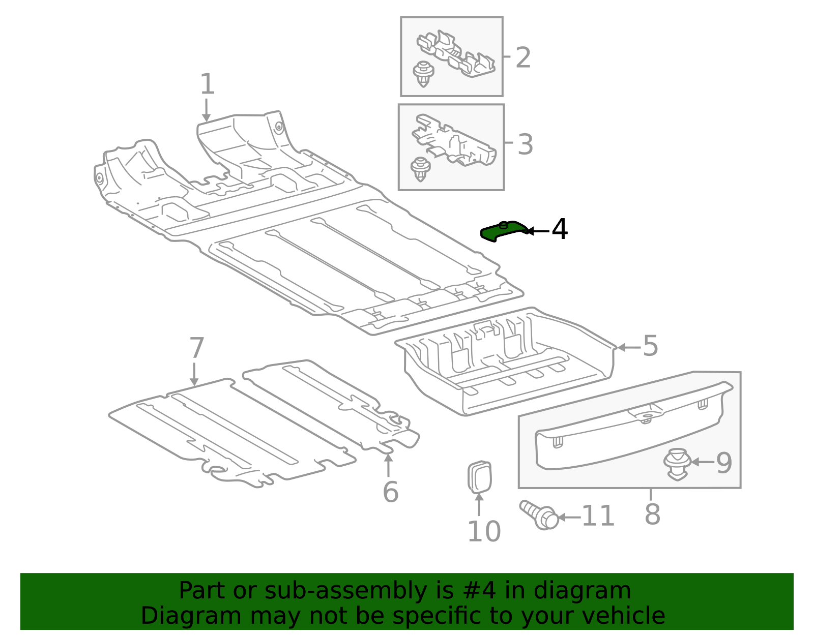 Genuine Official Toyota Deck Lid Striker part# 58595-08010-B2 for 2015 ...