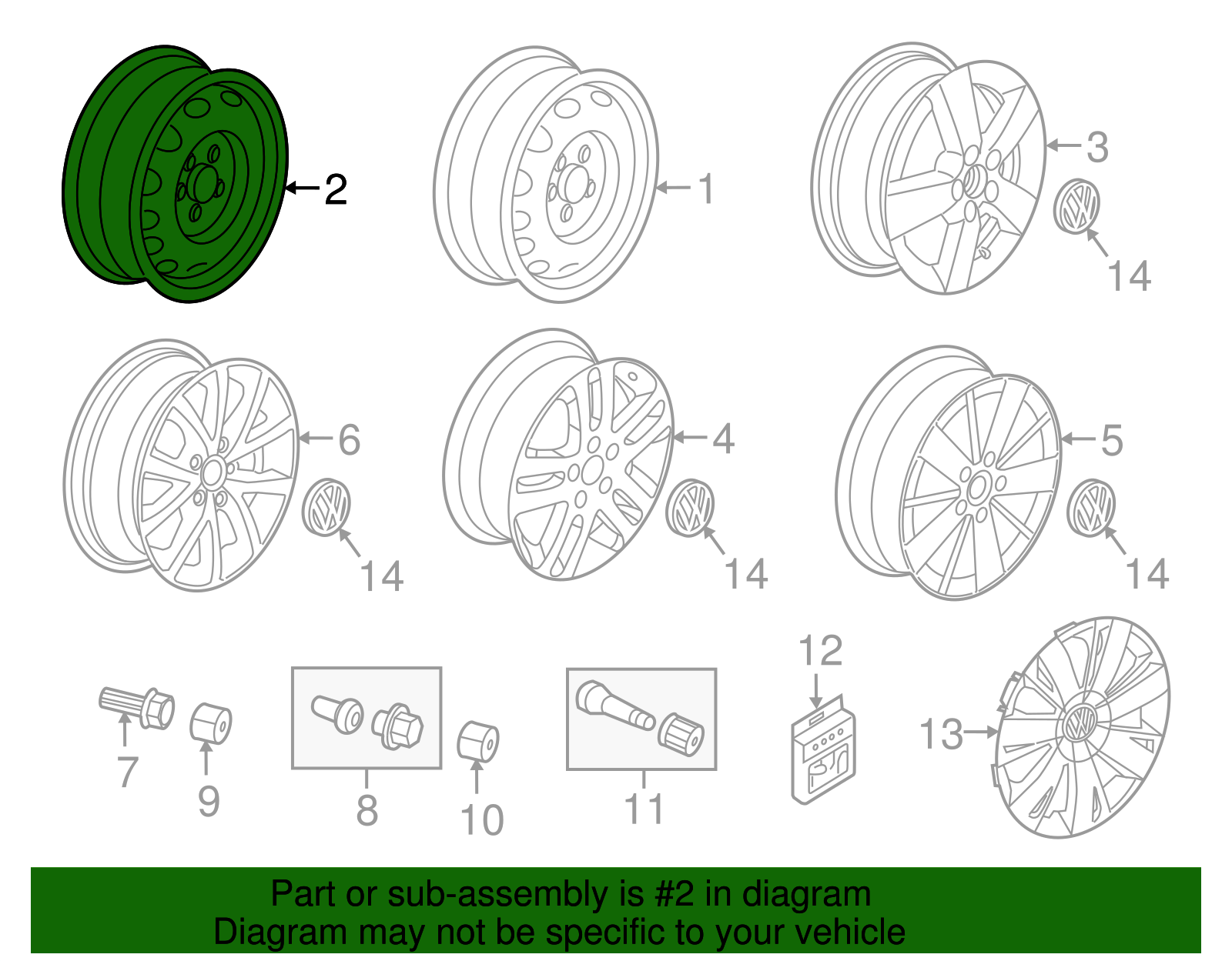 5K0-601-027-A-03C - Wheel, Steel 2007-2017 Volkswagen Jetta | Wolfsburg ...