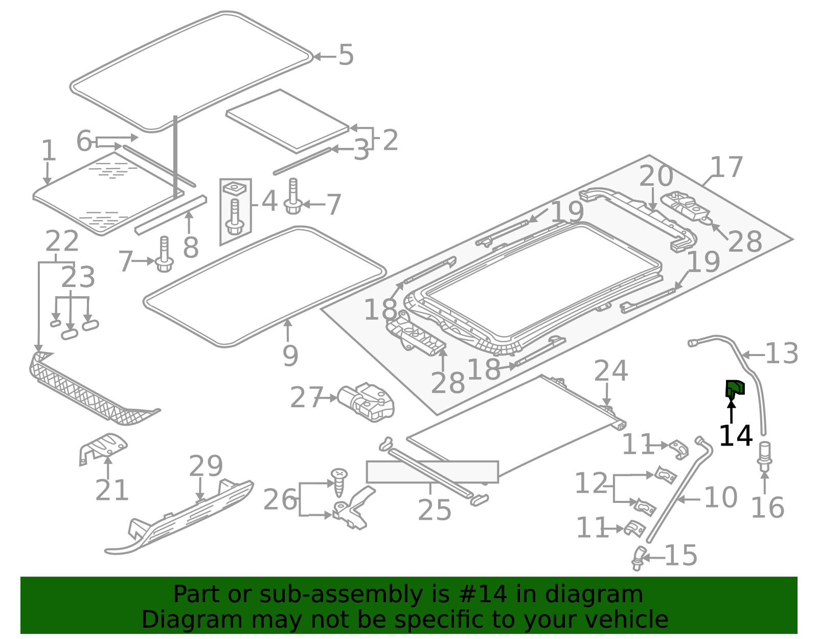 3B7-877-237 - Sunroof Drain Hose Clip 2001-2017 Volkswagen | OEM VW ...