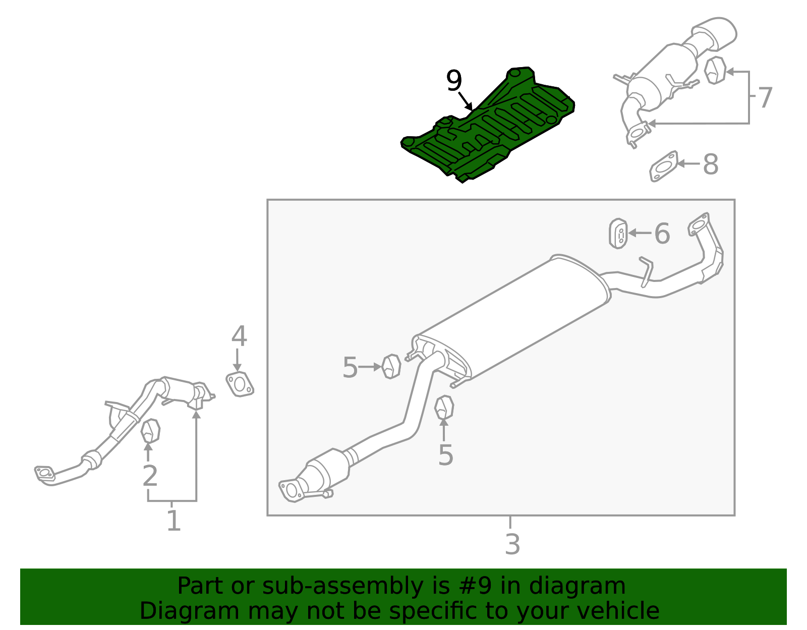 28793-2P600 - Heat Shield 2014-2015 Kia Sorento | Kia.Parts Store