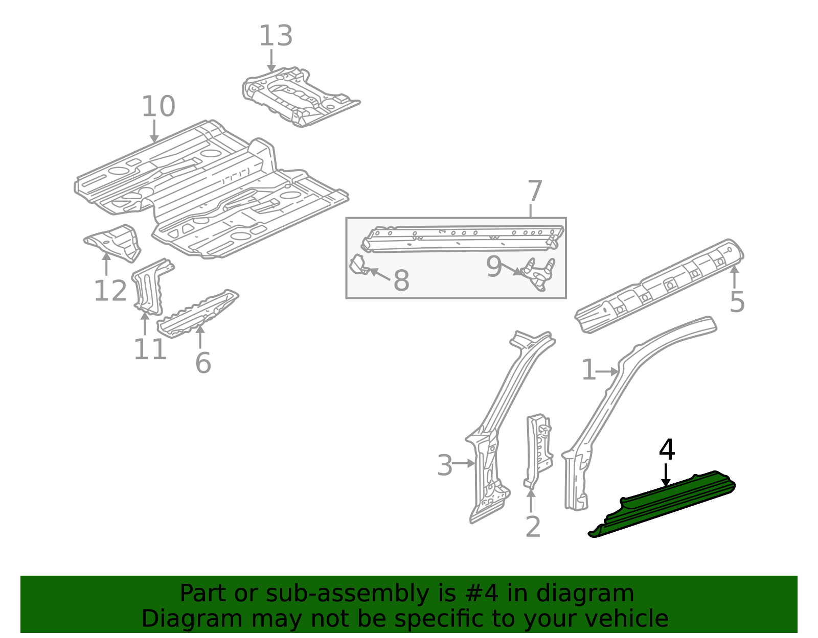 Porsche Rocker Panel - Side Frame Protection Panel - Part #996-503-963 ...
