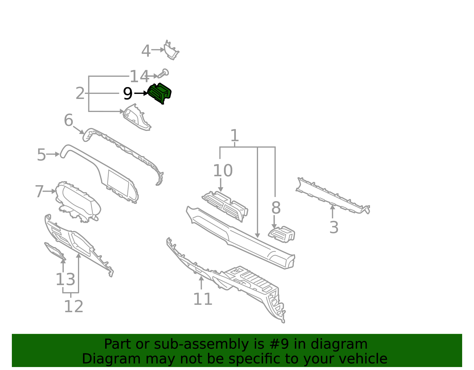 Dashboard Air Vent - Direct Airflow, OEM Style | AutoNation Parts