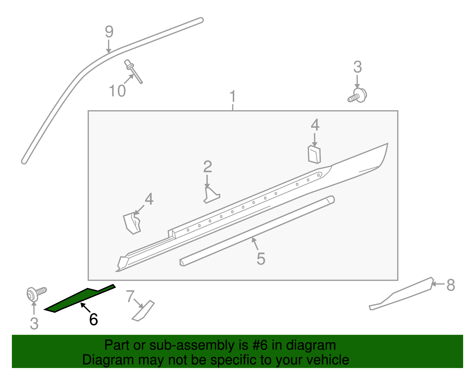 2010-2015 Chevrolet Camaro Driver Side Rocker Panel Rear Molding ...