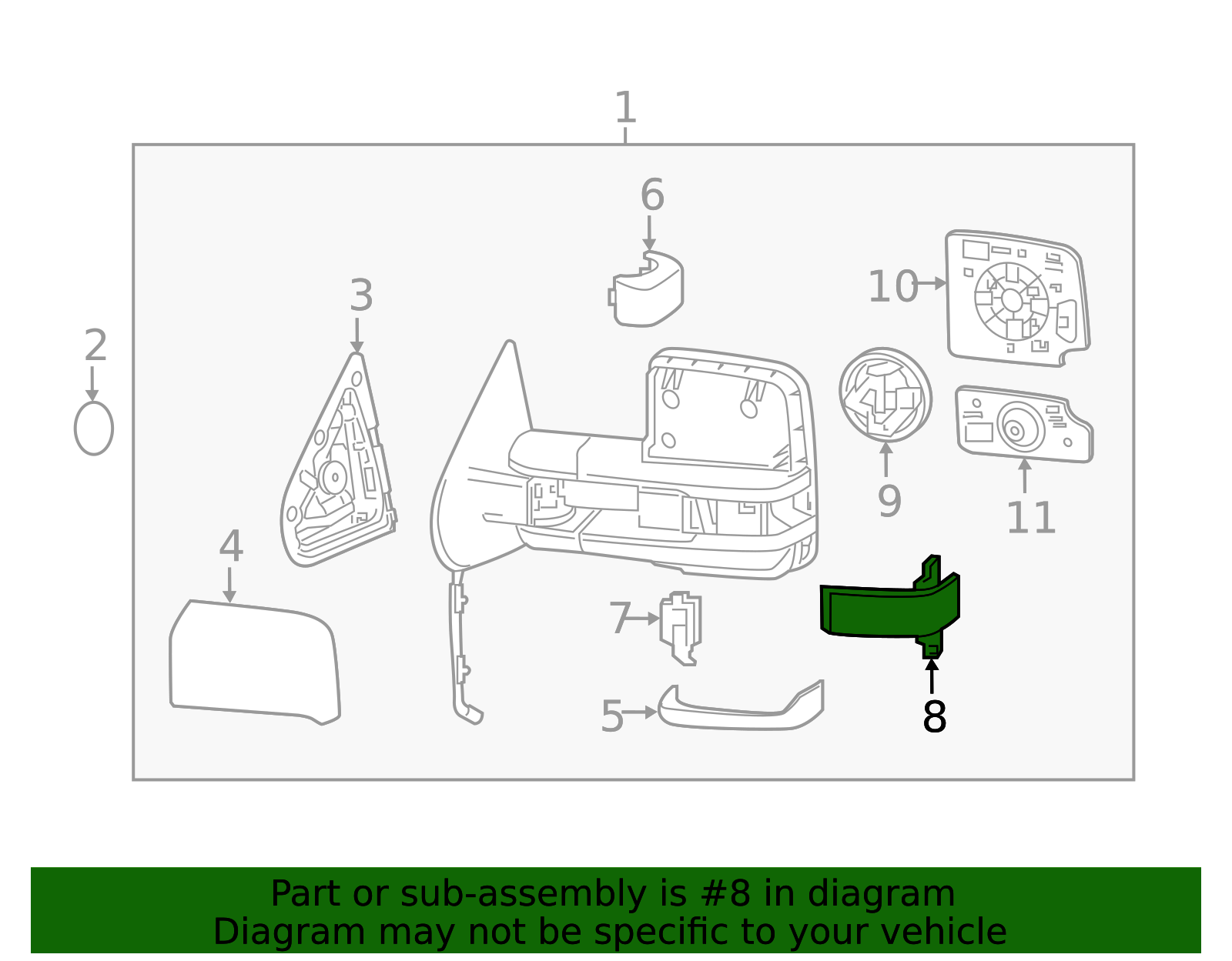 2016-2019 GM Front Driver Side Clearance Lamp Lens 23444106 GM ...