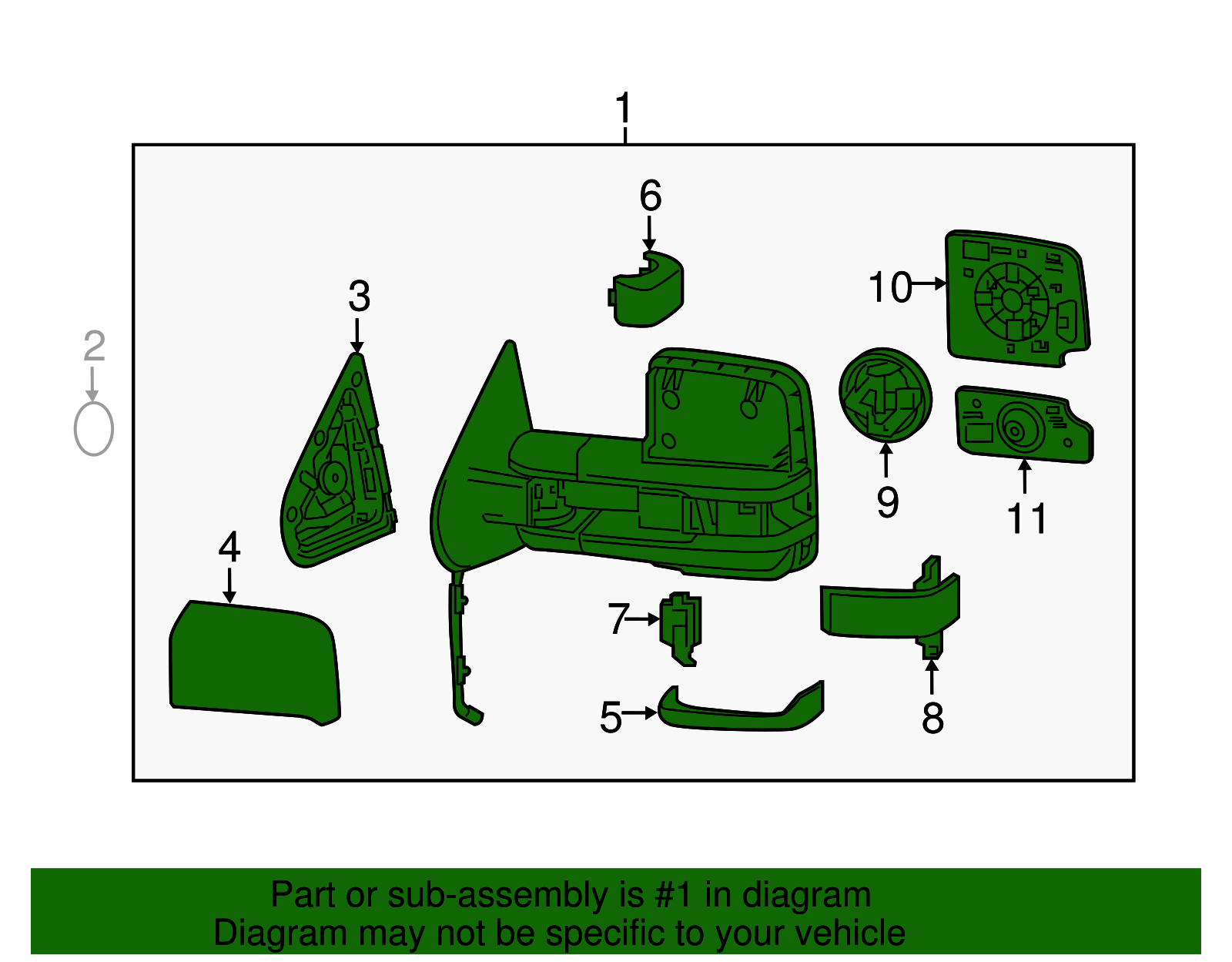 2016-2019 GM Mirror 84691674 GM | GMPartsDirect.com