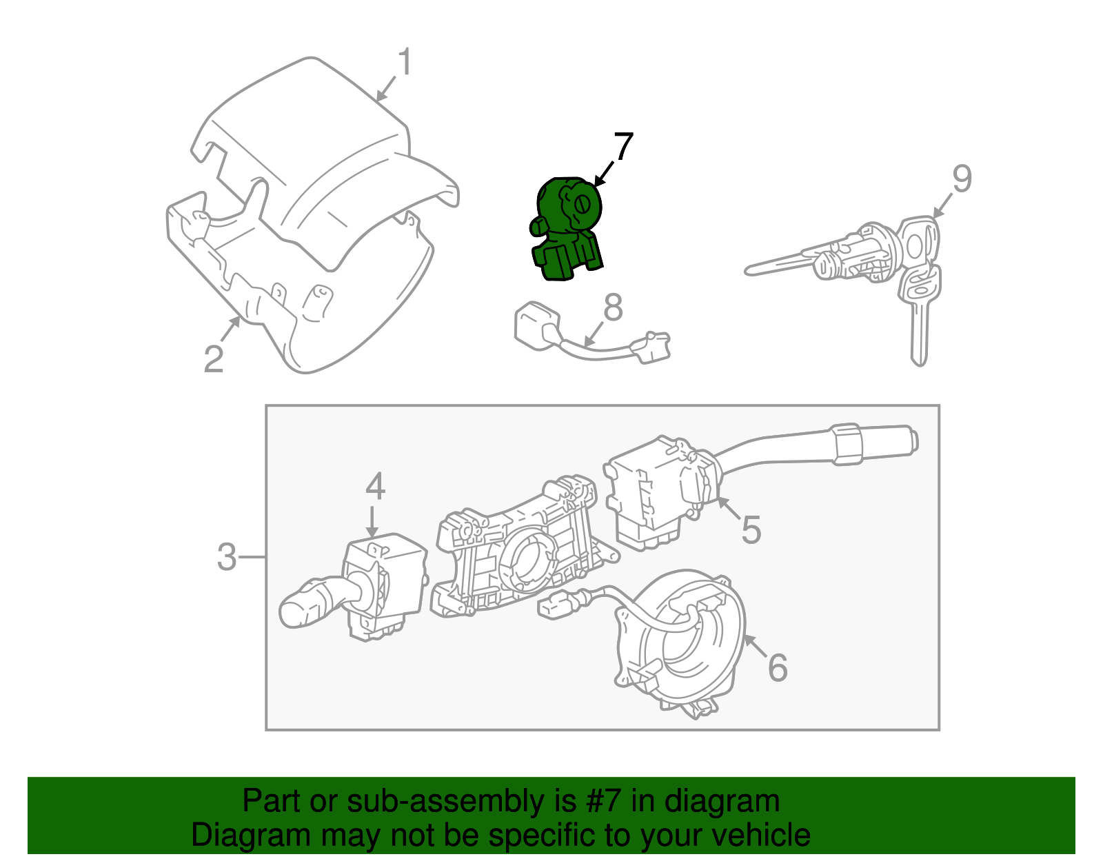 1995-2004 Toyota Ignition Switch 84450-41010 | OEM Parts Online