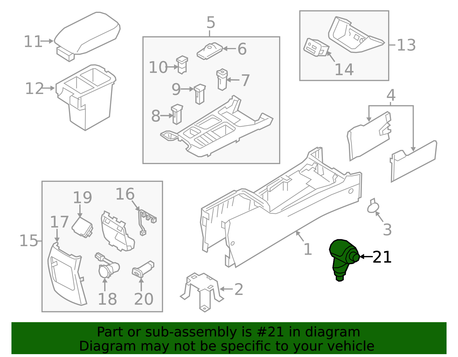 46720-2P210VA - Shift Knob 2014-2015 Kia Sorento | Kia.Parts Store