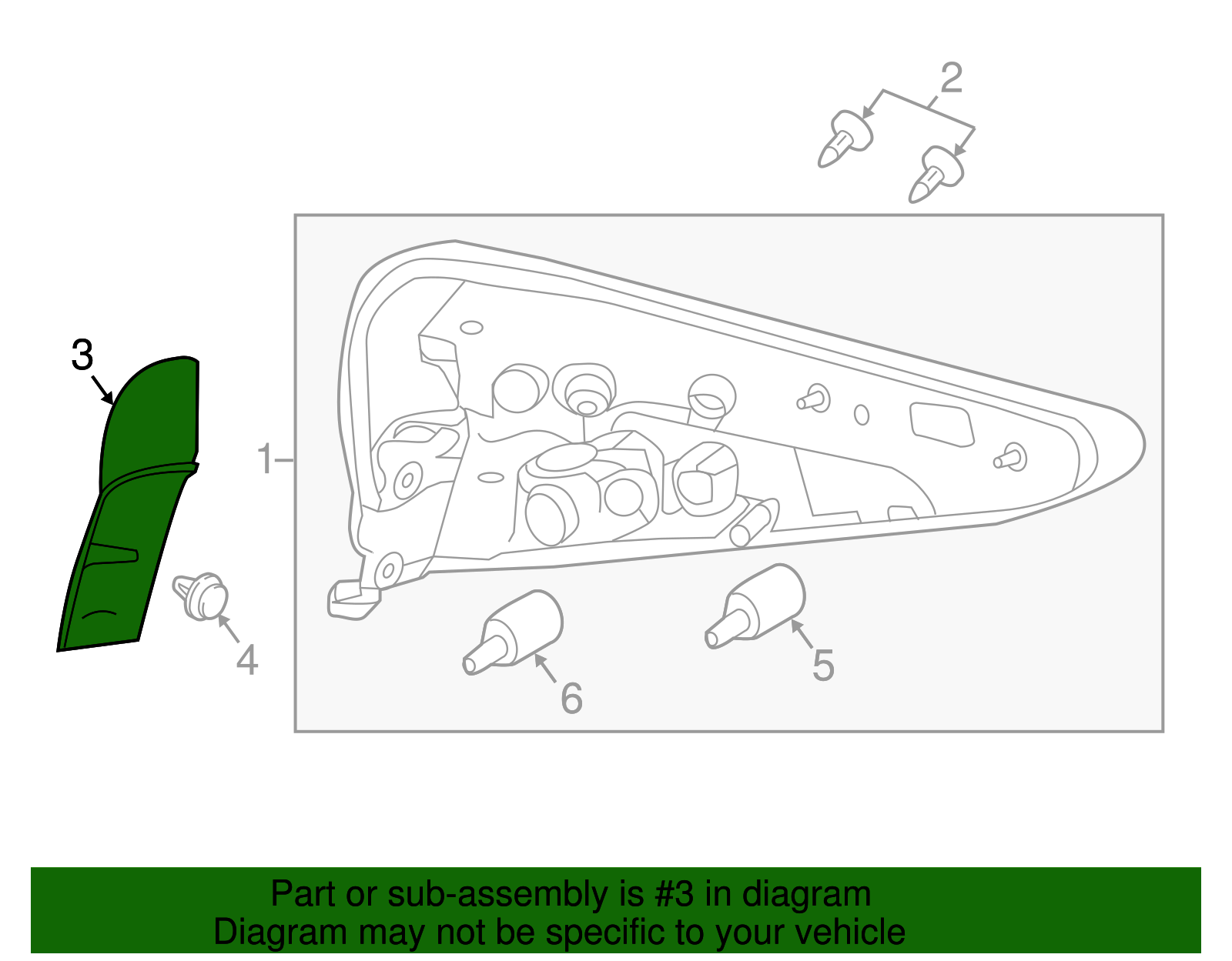 2015-2018 Nissan Murano Tail Light Cover 26557-5AA0A | TascaParts.com