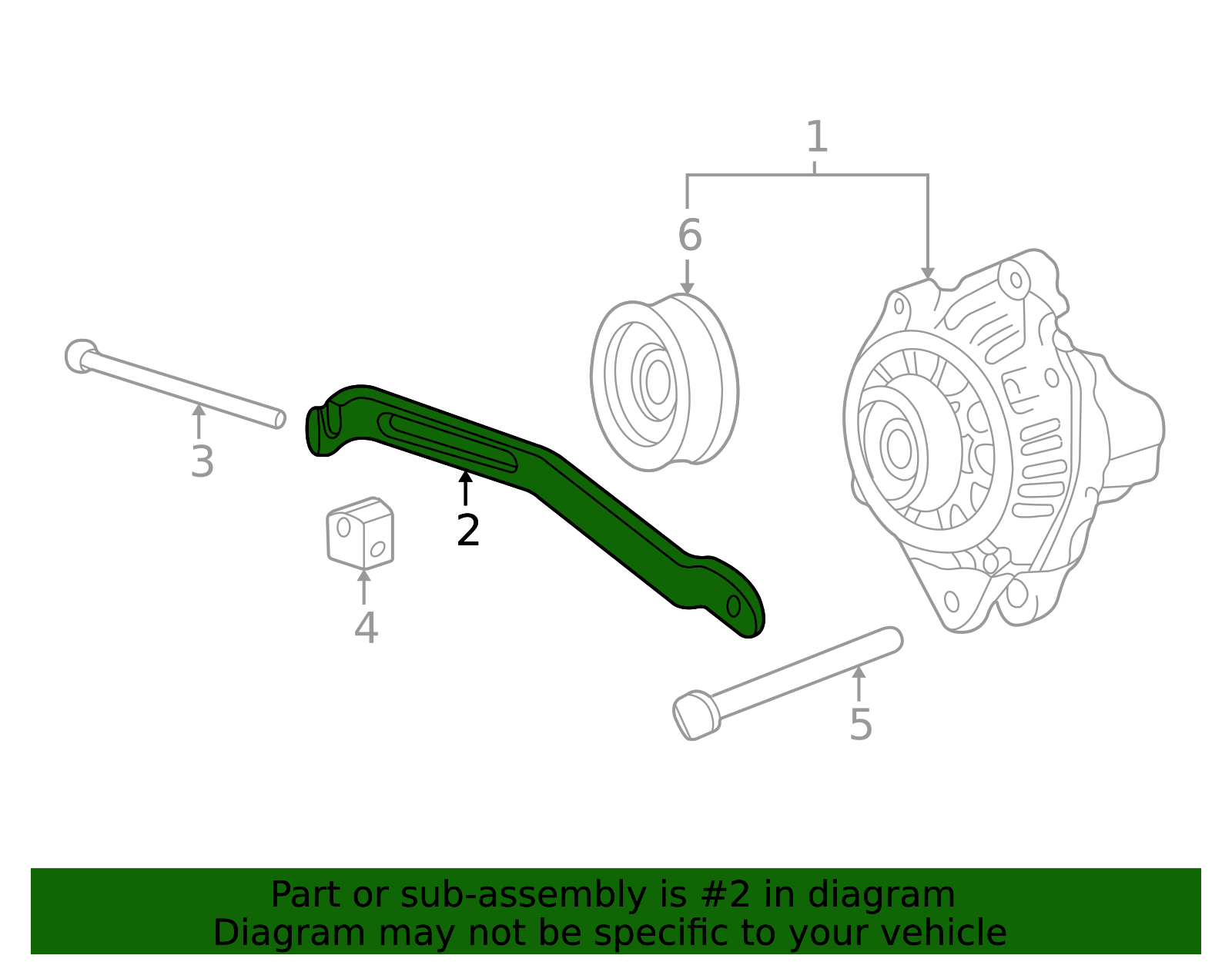 1999-2005 Hyundai Alternator Brace 37461-38050 | MotorMotor