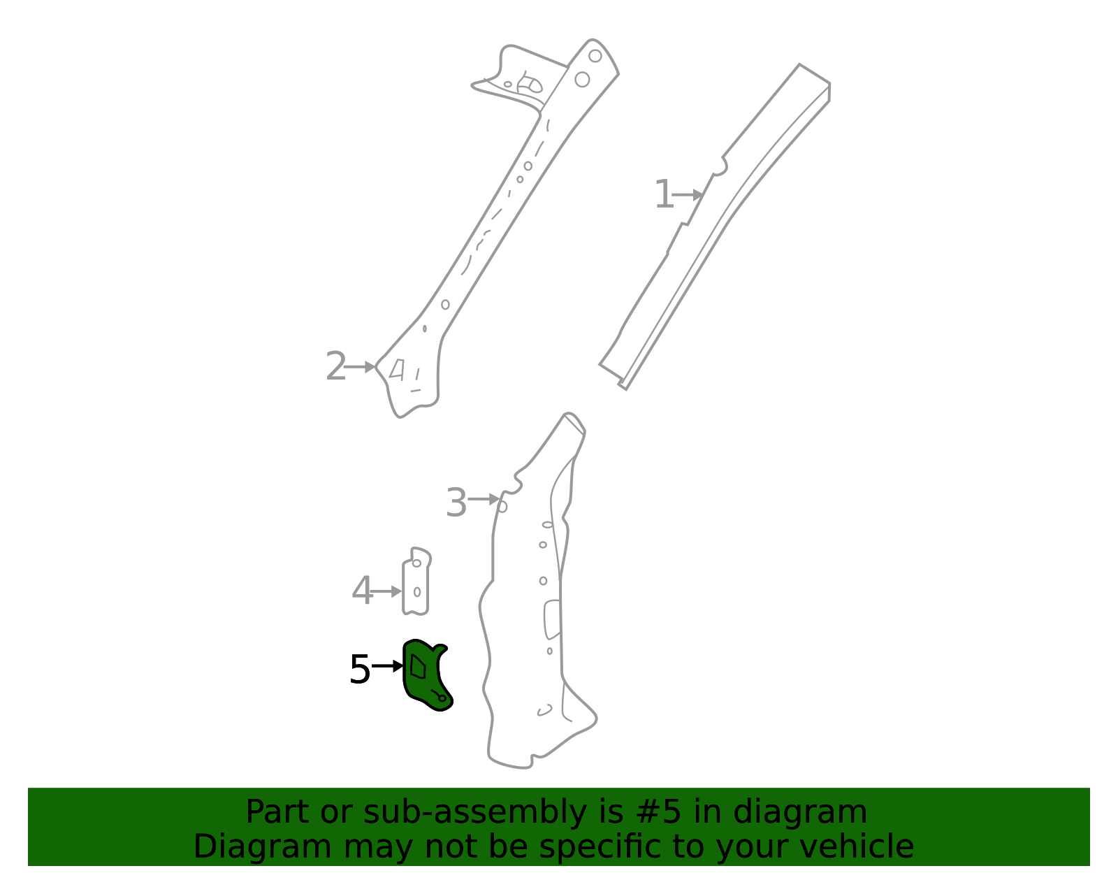 2019-2025 Nissan Altima Lower Pillar Reinforced Reinforced Plate 76226 ...