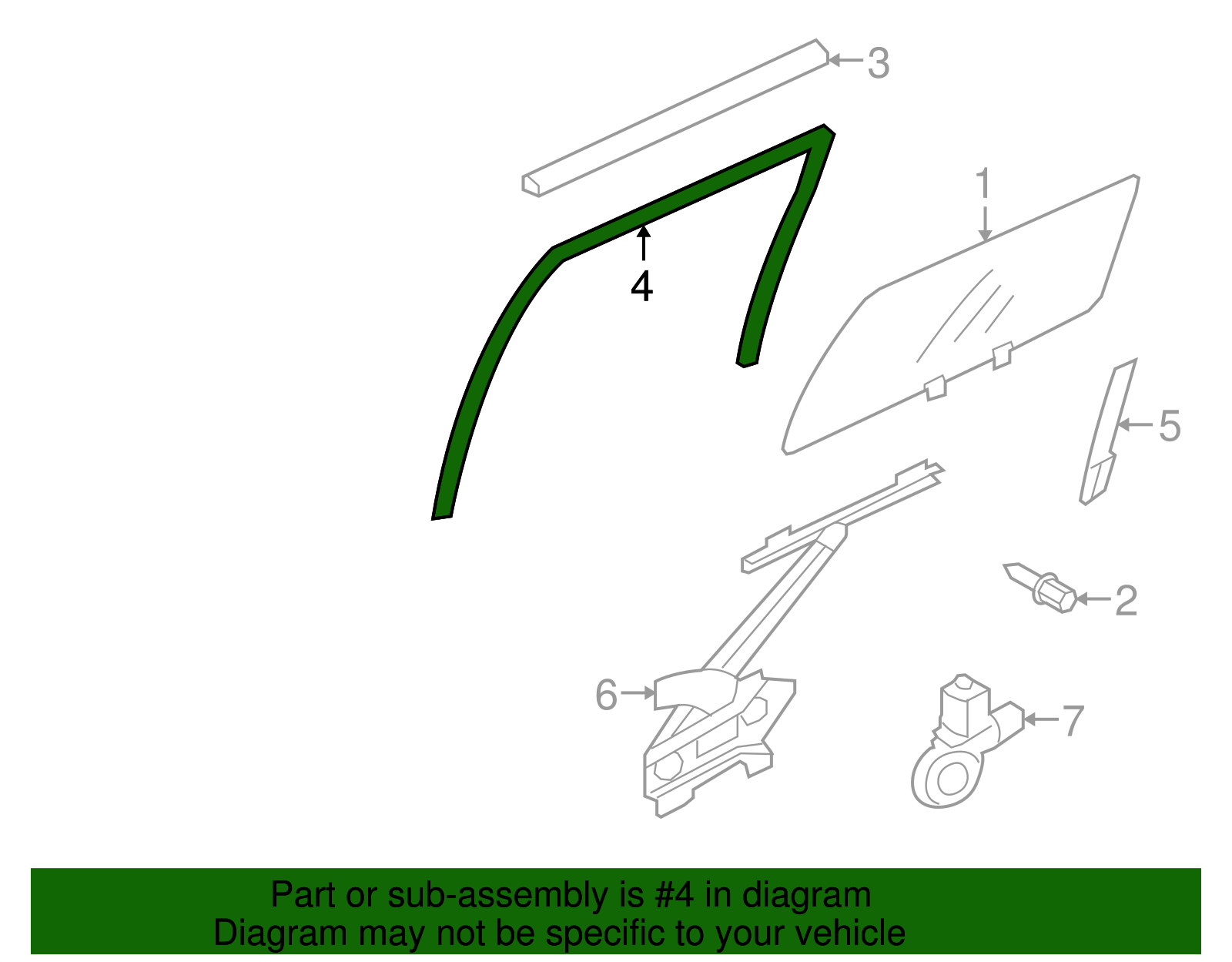 2007-2013 Mitsubishi Outlander Run Channel 5735A315 | Mitsubishi Parts ...