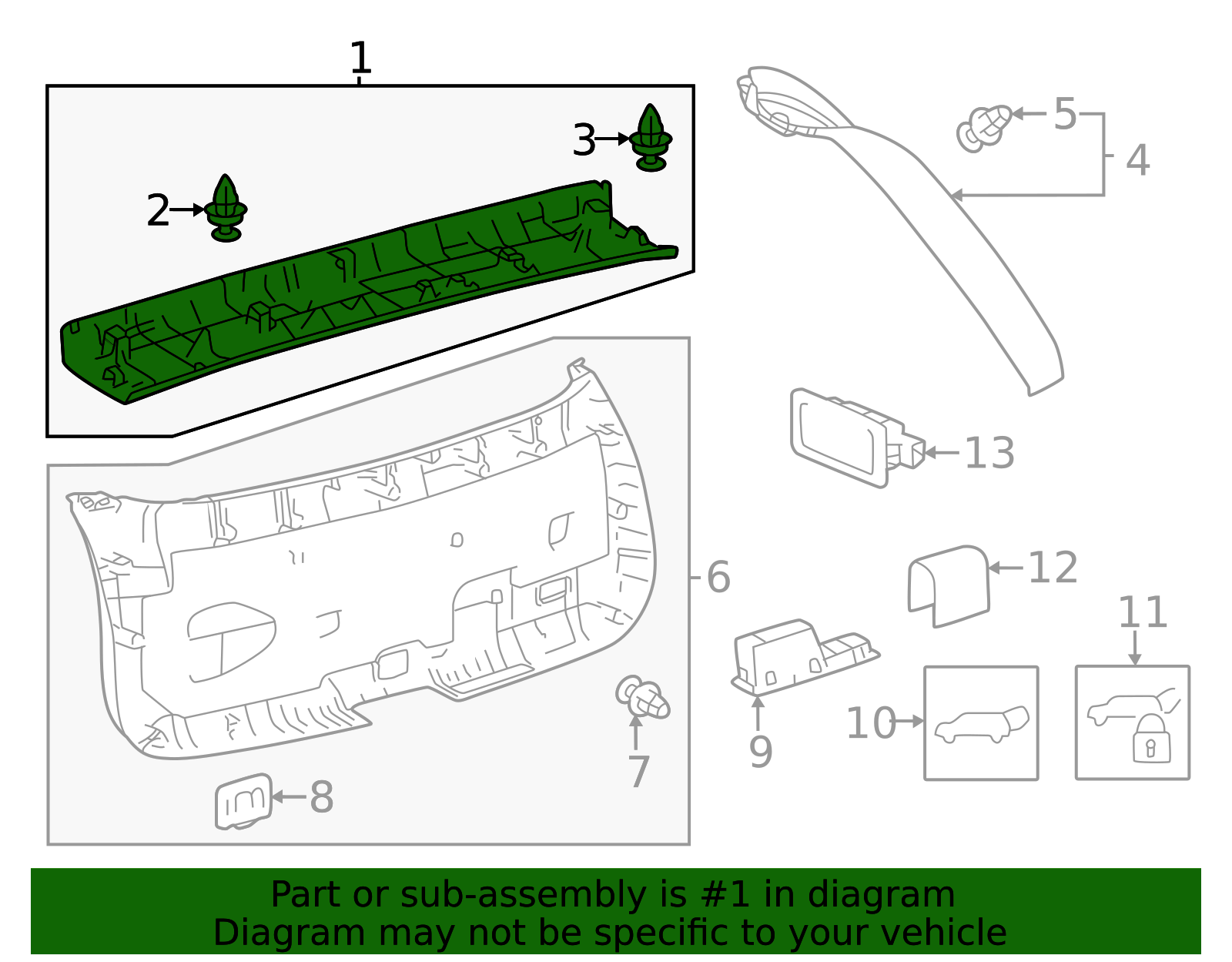 67765-48061-C0 - High-Quality Upper Gate Trim for 2025 Lexus ...