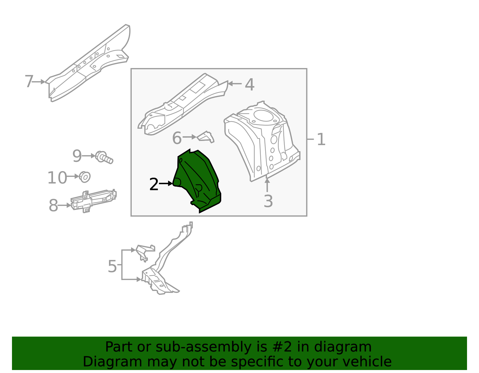 2018-2025 Subaru Front Panel 51610FL0209P | Subaru Parts Guys
