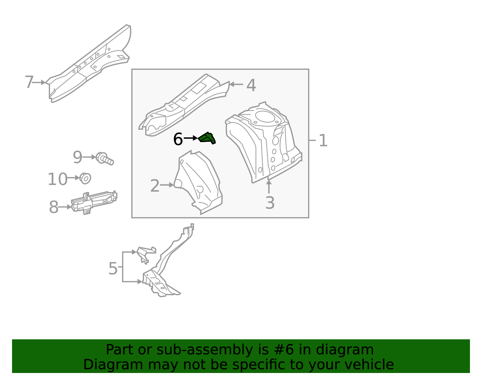 2017-2025 Subaru Mount Bracket 51625FL3909P | Subaru Parts Store