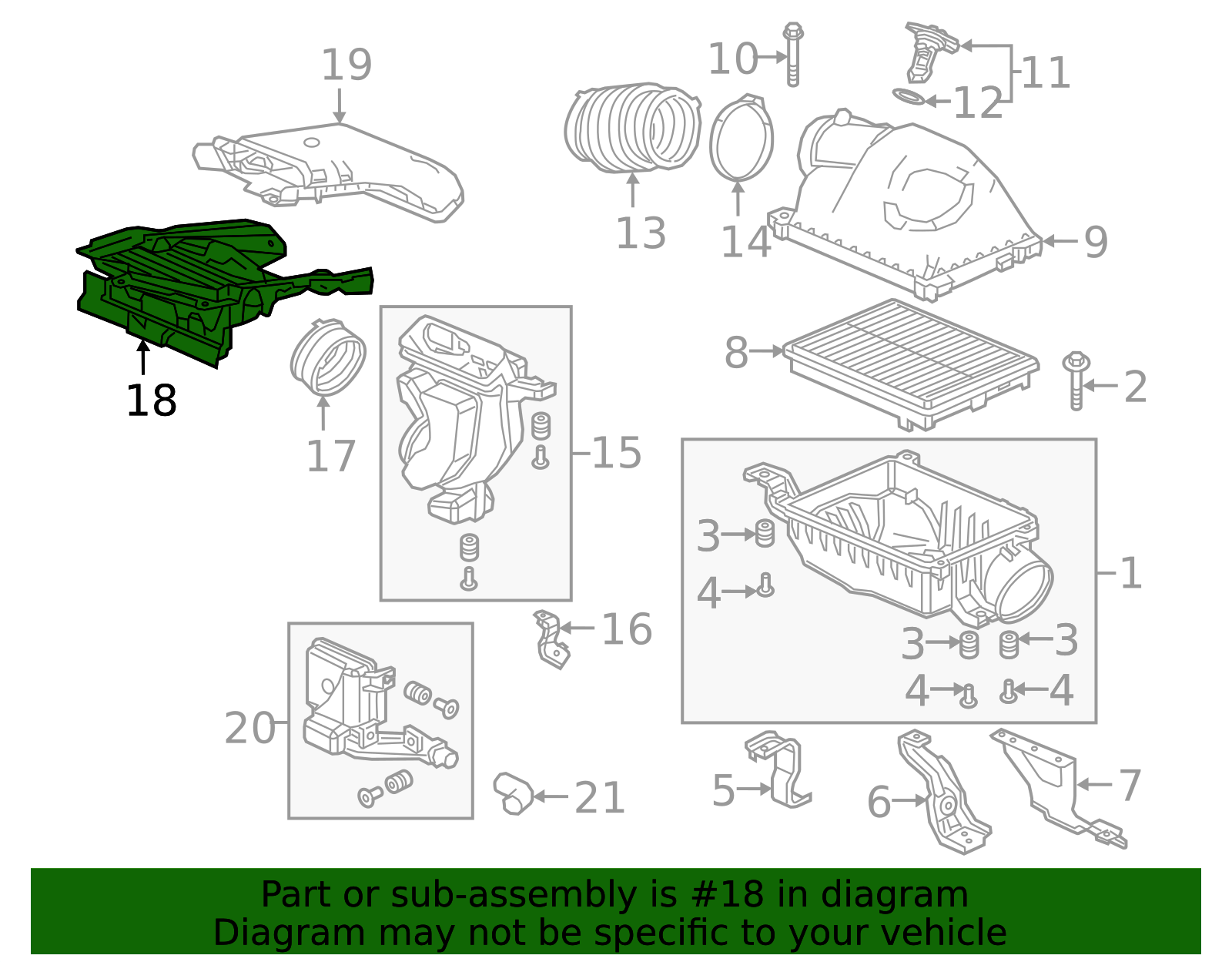 17248-5YF-A00 - 2019-2021 Acura RDX - Guide, Air | All Discount Parts Store