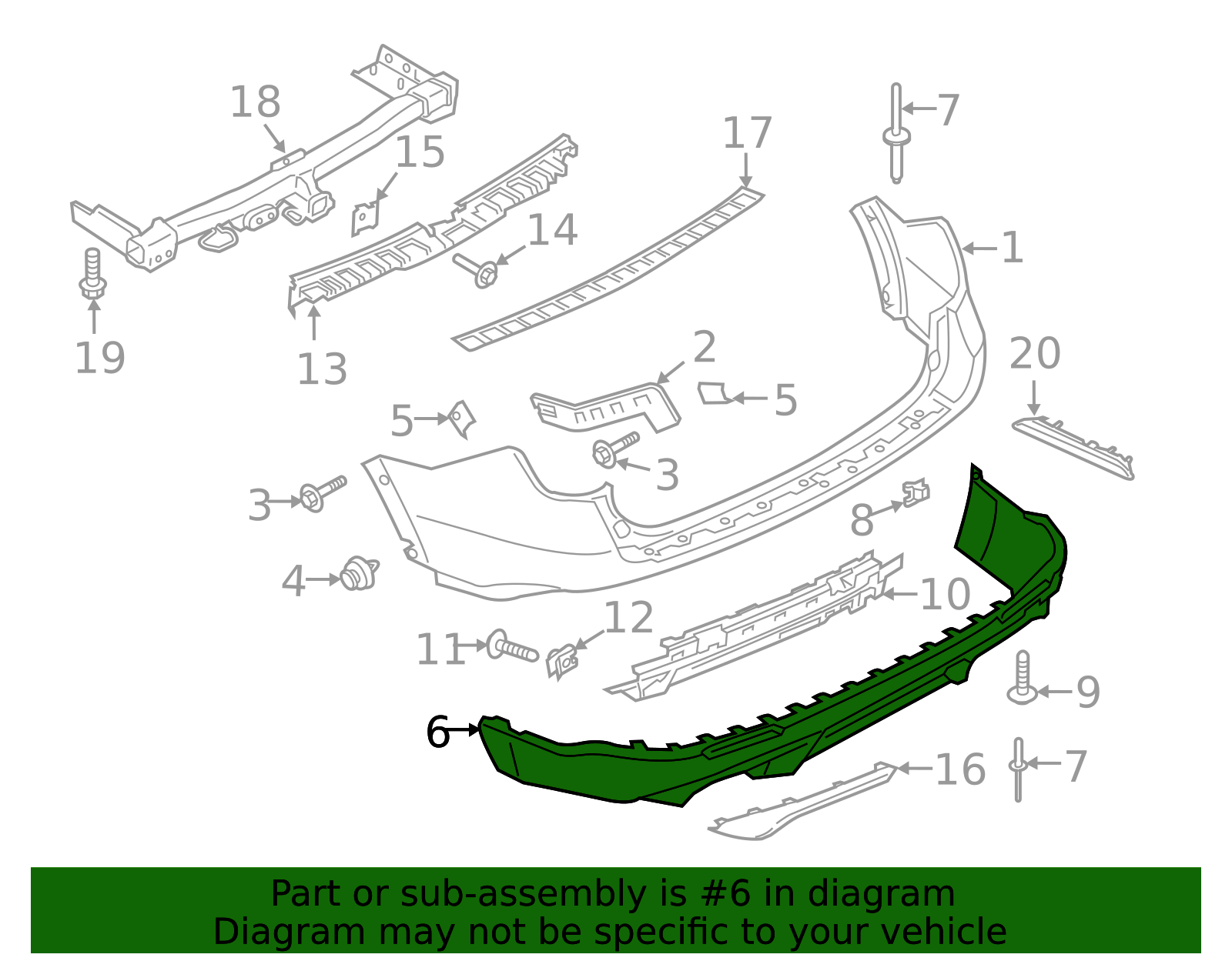 Genuine OEM Ford Part - Bumper Cover LB5Z-17K835-KA | Genuine OEM Ford ...