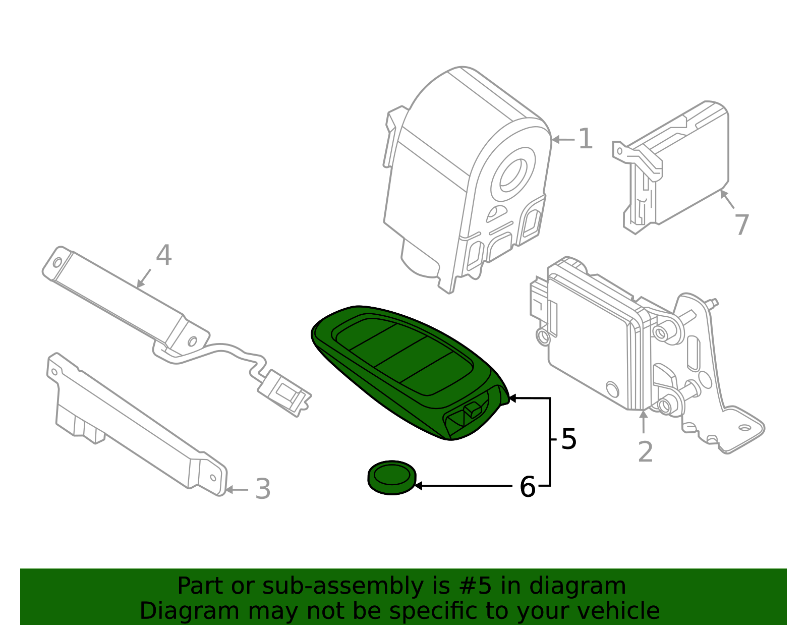 Genuine Keyless Entry Transmitter for 2020-2023 Hyundai Sonata | Part ...