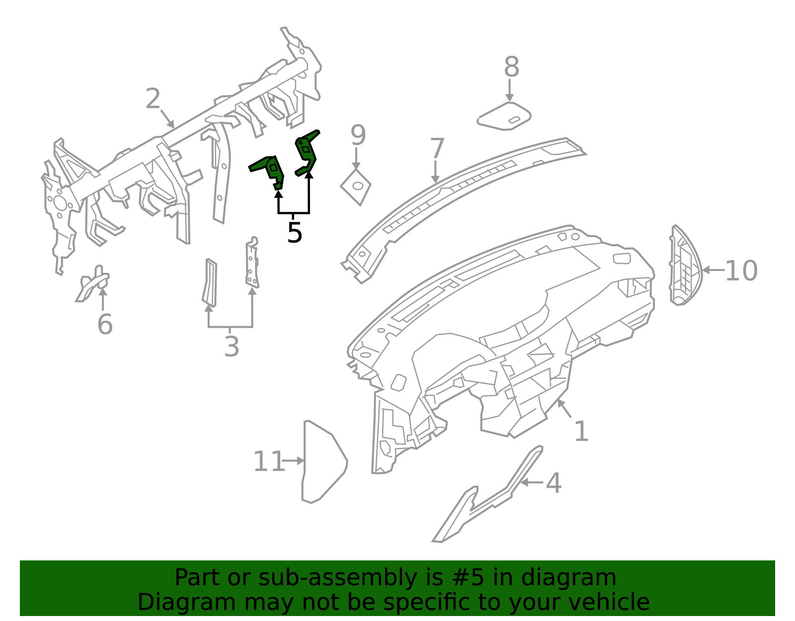 2014-2023 Nissan Mount Bracket - Passenger Side (RH) 28038-4BA0A ...