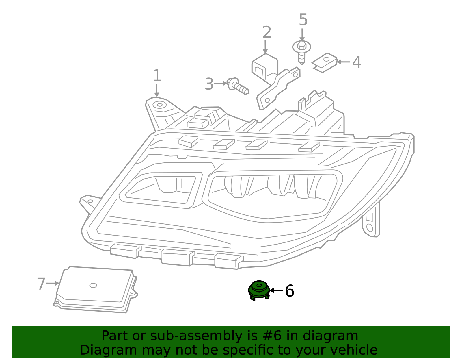 2017-2020 Lincoln MKZ Retainer Headlamp Adjusting HP5Z-13N020-A ...