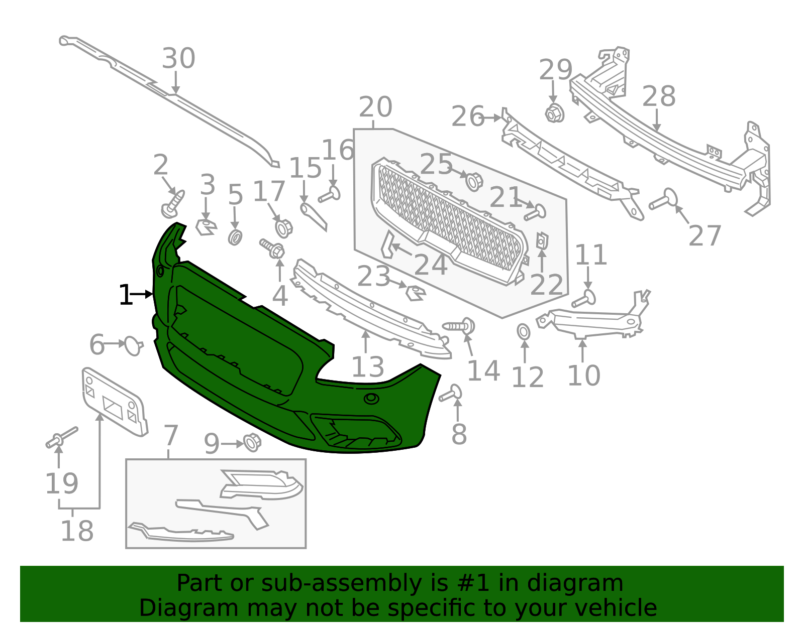 GD9Z-17D957-DBPTM - Bumper Cover - 2017-2020 Lincoln Continental ...