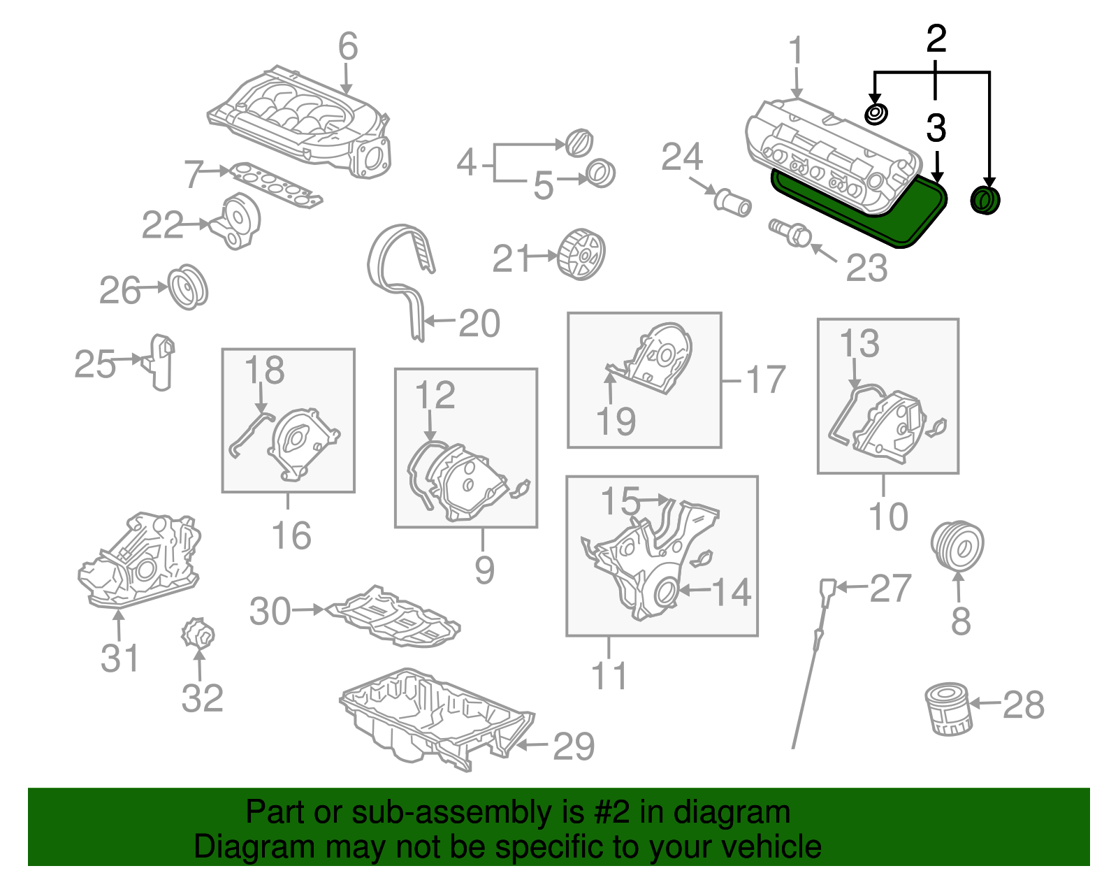 2008-2017 Honda Valve Cover Gasket Set 12030-R70-A00 | OEM Parts Online