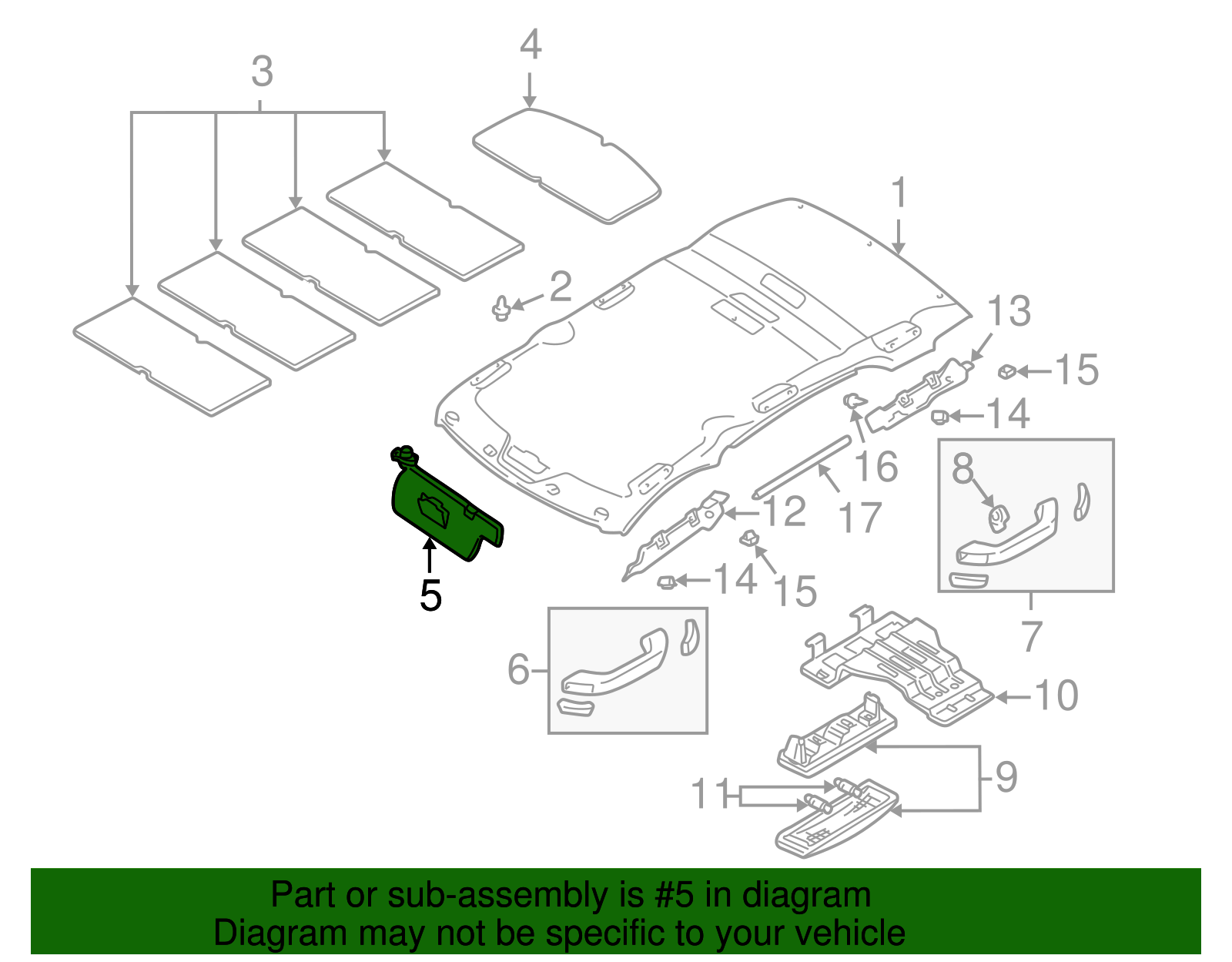 2004-2006 Mazda MPV Sun-Visor LD12-69-320A-77 | Mazda Parts Deals