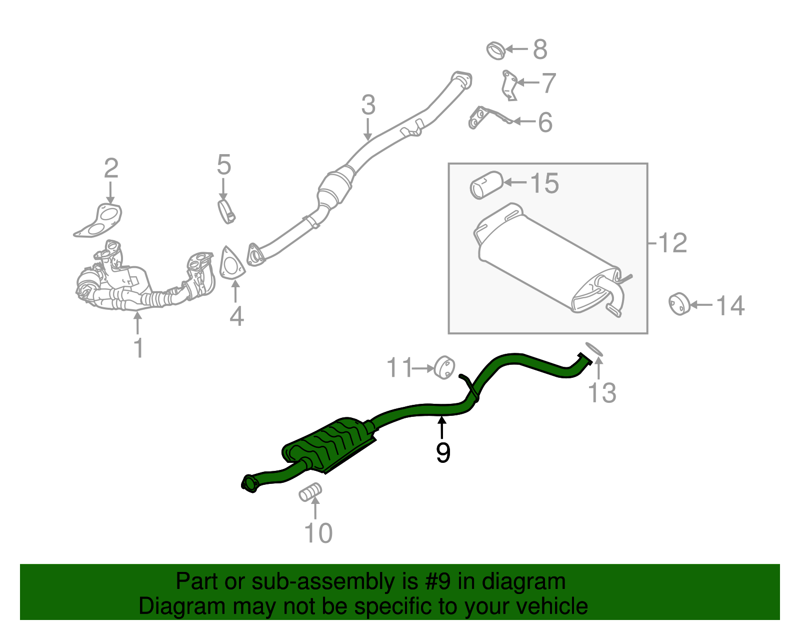 2008-2011 Subaru Impreza Intermediate Pipe 44200FG140 | Subaru Parts Guys