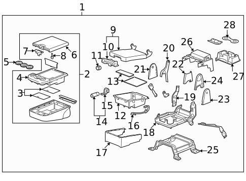 Front Seat Components for 2010 Chevrolet Silverado 2500 HD | GM Parts ...