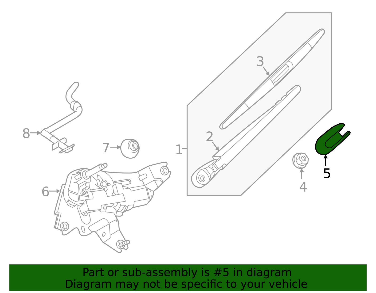 2015-2023 Nissan Murano Wiper Blade Cover 28782-5AA0A | Nissan Parts Plus