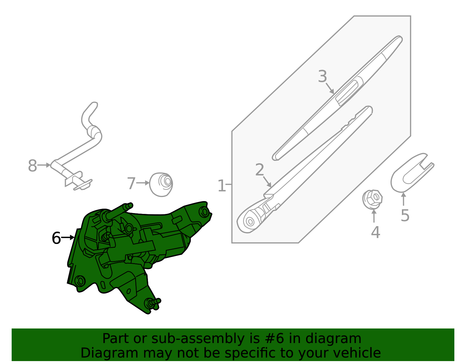 2015-2024 Nissan Murano Wiper Motor 28710-5AA0A | QuirkParts