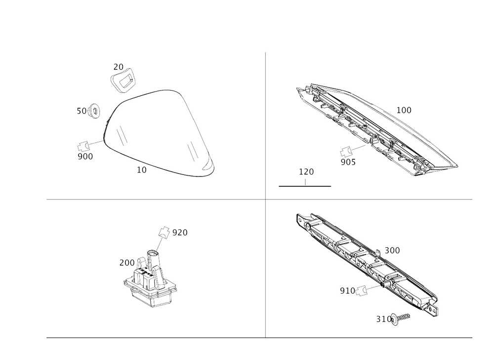 222-906-56-01 - Rear Lamp Combination 1994-2021 Mercedes-Benz ...