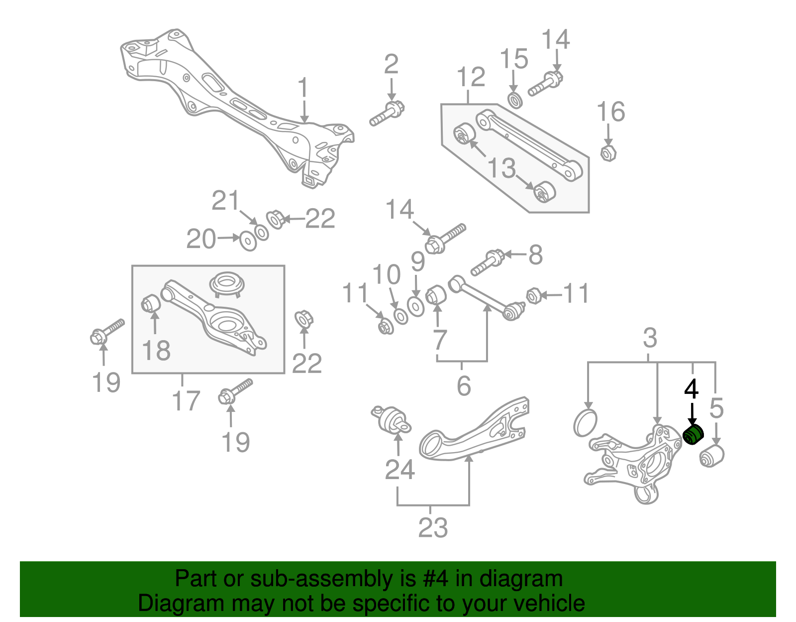 52773-2G000 - Suspension Knuckle Bushing - 2007-2015 Hyundai | World ...