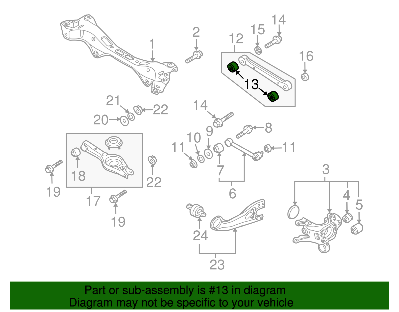 55118-2S000 - Hyundai Bushing 2010-2019 Hyundai | Performance Auto Parts