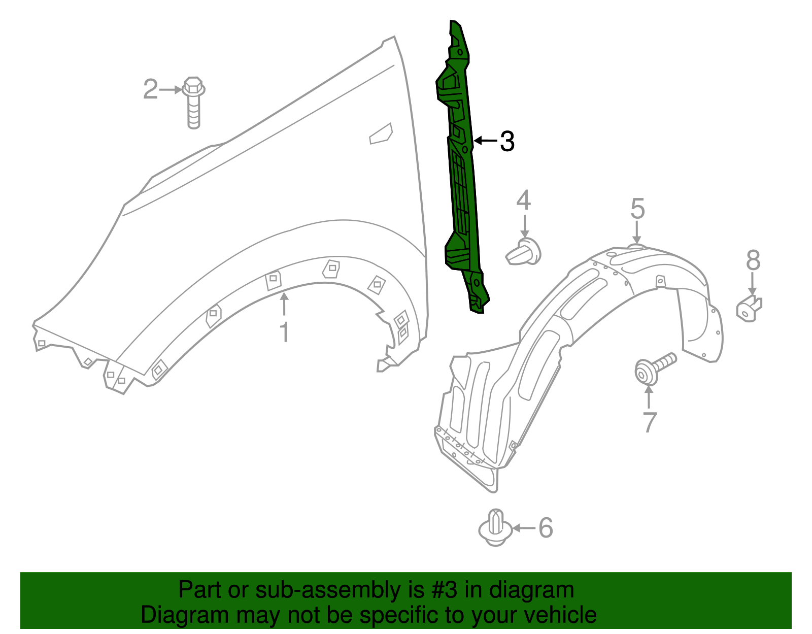 84141-3W000 - Rear Seal 2011-2016 Kia Sportage | Kia.Parts Store