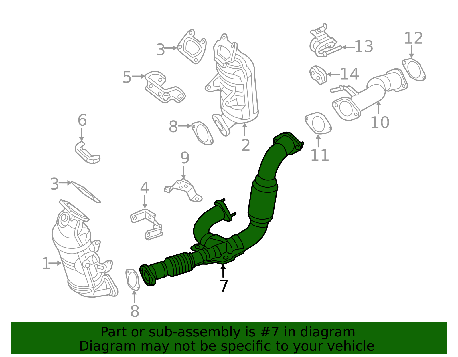 2014-2021 Ram Exhaust Crossunder Pipe 68190014AC | Mopar Parts Canada